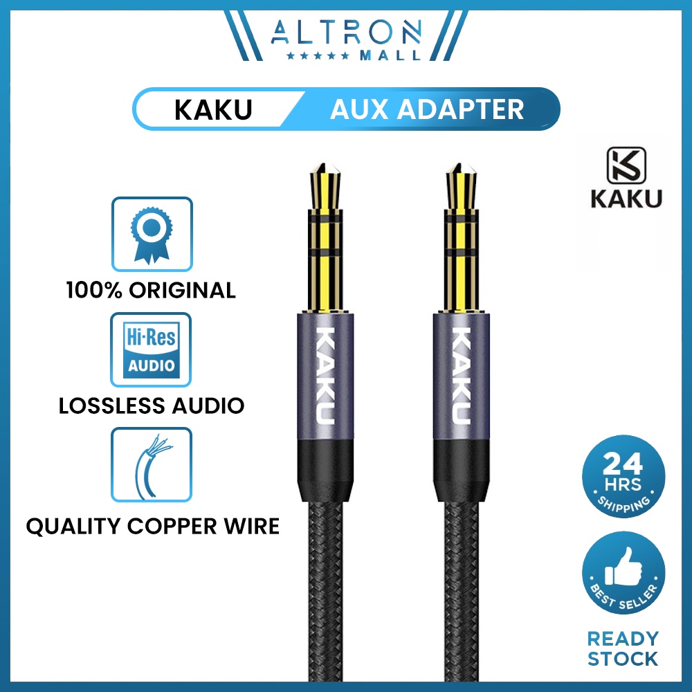 KAKU 3.5mm Jack Plug Braided Aux to Aux Cable Male to Male Wire Stereo Headphone Bass Speaker TV ...
