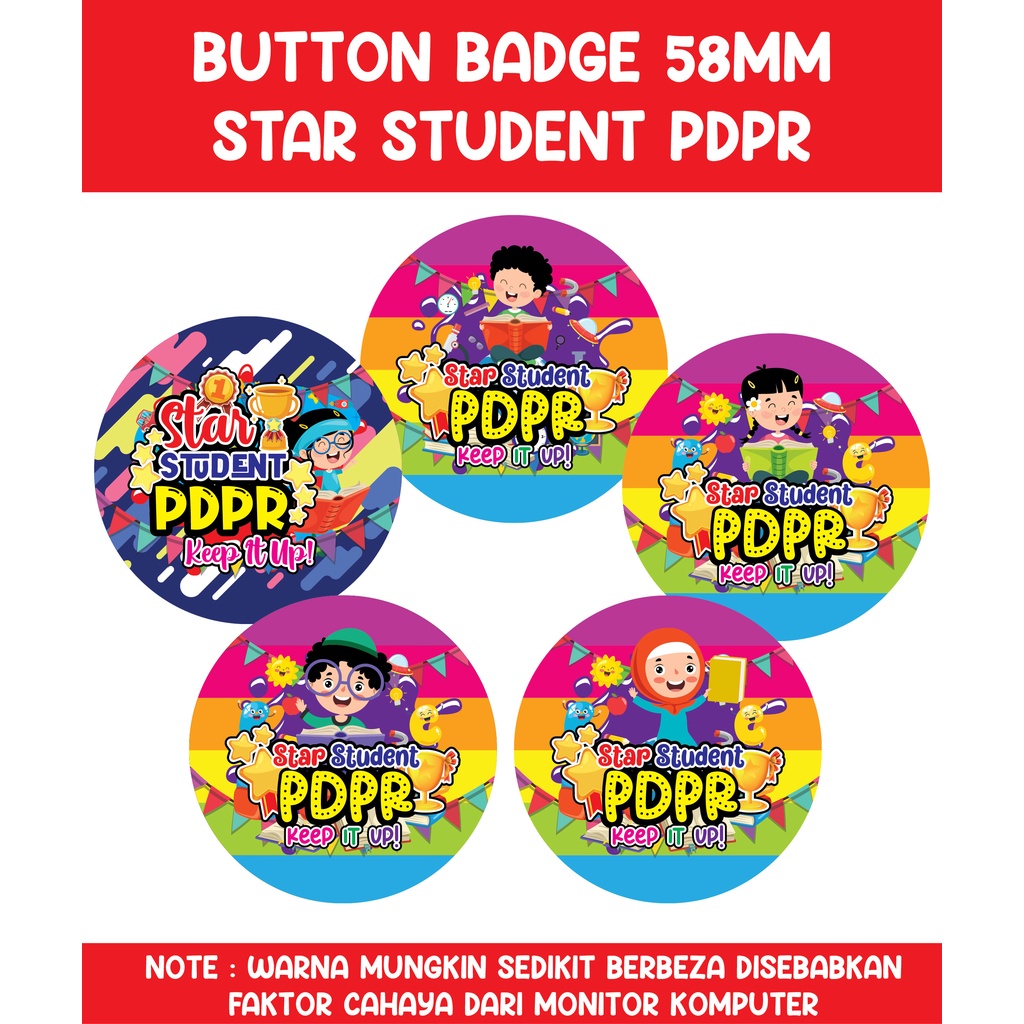 BUTTON BADGE SAFETY PIN - STAR STUDENT PDPR | Shopee Malaysia