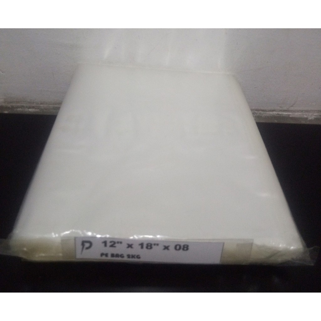 PE Clear Plastic Bag / 12 x 18 inch Clear PE 08 (0.08mm) Plastic Bag ...