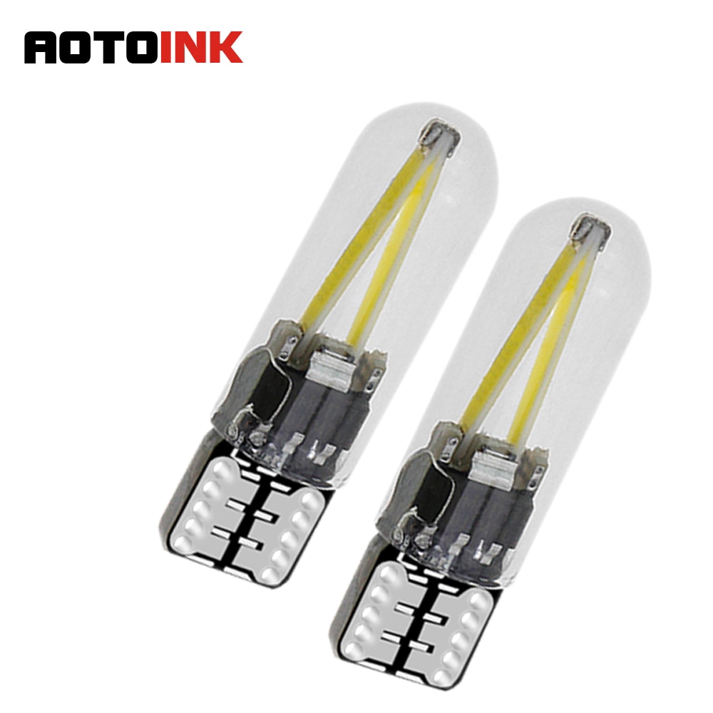 AOTOINK 2pcs W5W T10 LED Car Reading Light Dome Trunk Lamp Glass Light ...