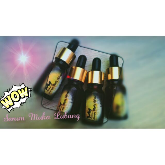 Serum Muka Lubang Gold Edition 10ml +free sabun muka lubang | Shopee ...