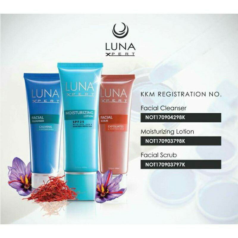 LUNA EXPERT MOISTURIZING LOTION+SCRUB+CLEANSER | Shopee Malaysia