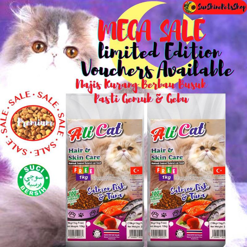 Makanan Kucing Murah AliCat ( Hair & Skin Care ) 10kg | Shopee Malaysia