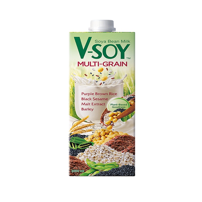 V-SOY SOYA BEAN MILK MULTI-GRAIN/GOLDEN-GRAIN NO SUGAR/ORIGINAL 1L ...