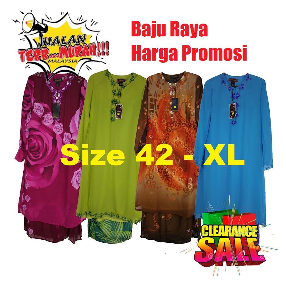 Baju RAYA Kurung Moden SIZE 42 dengan Jahitan Manik untuk HARI PERAYAAN ...