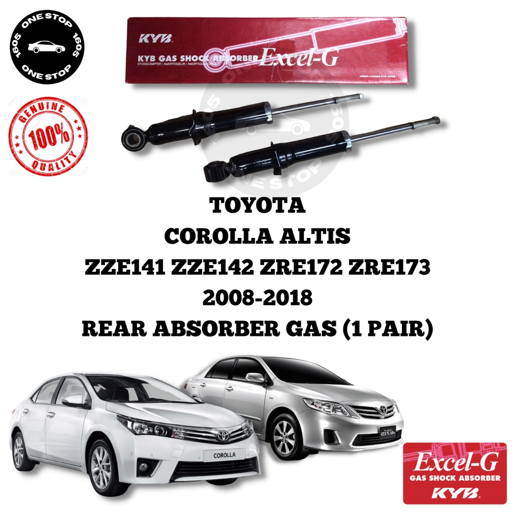 TOYOTA ALTIS ZZE141 ZZE142 ZRE172 ZRE173 2008-2018 BELAKANG/REAR KYB ...