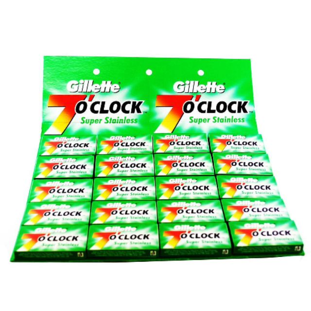 GILLETTE 7 'o CLOCK BLADE 20x5 (100 BLADES ) | Shopee Malaysia