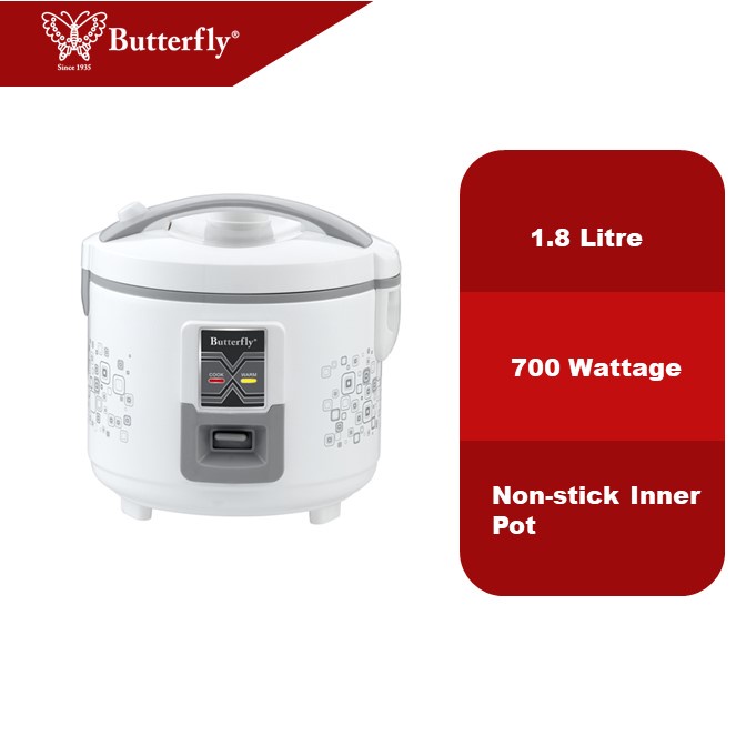 Butterfly Jar Rice Cooker 1.8L - BRC-J18 | Shopee Malaysia