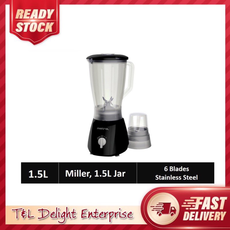 Mistral Blender MBL1513 with Unbreakable Jar and Miller | Shopee Malaysia