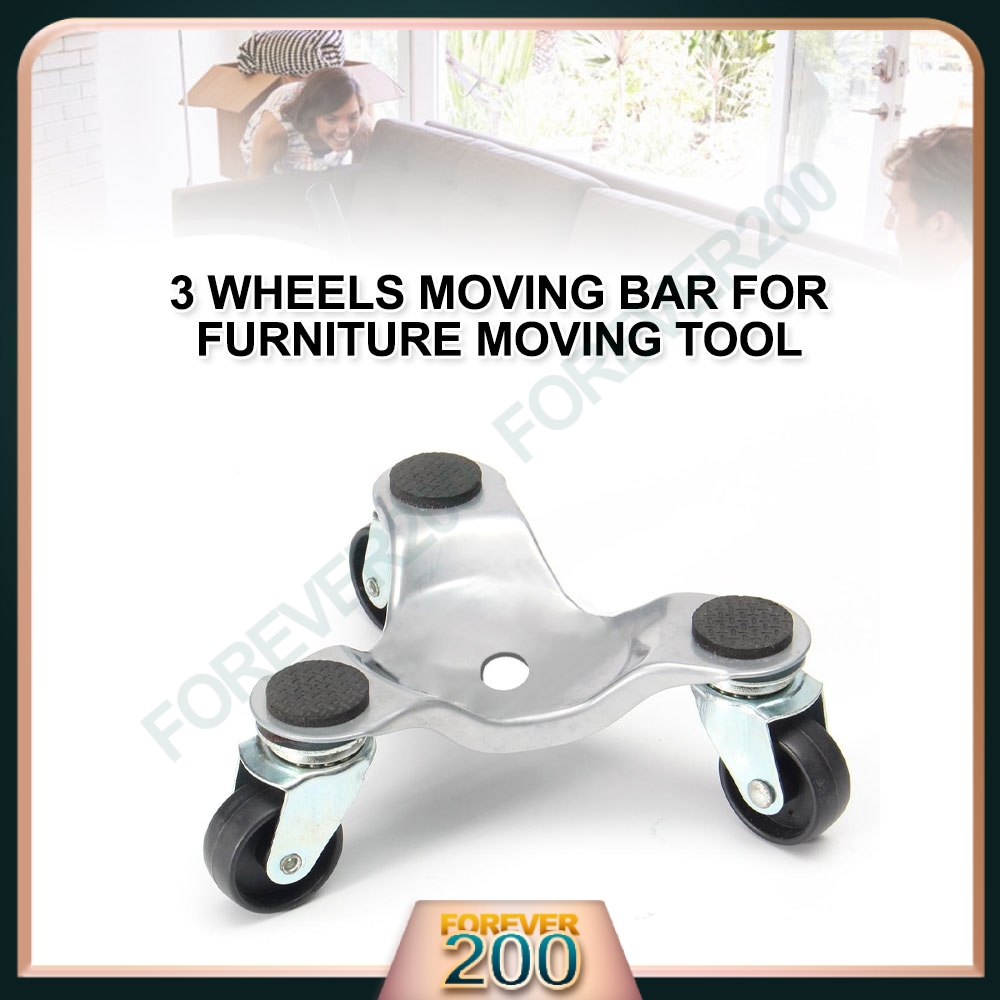 Wheeled Moving 3 Wheel Castor Dolly Heavy Appliance Furniture Movers ...