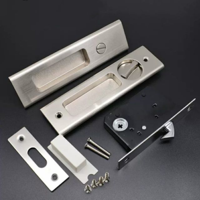 Black Sliding Door Flush Pull Door Mortise Entrance Lock | Shopee Malaysia