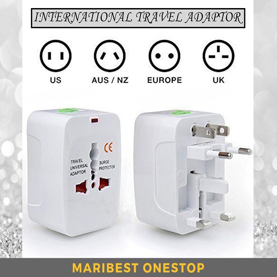 1PC International Travel Adaptor All-In-One Adaptor Worldwide AU-EU-UK ...