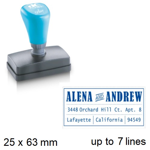 Custom Made RECTANGLE AE Gel Stamp (Pre-Inked) US Technology Quick Dry ...