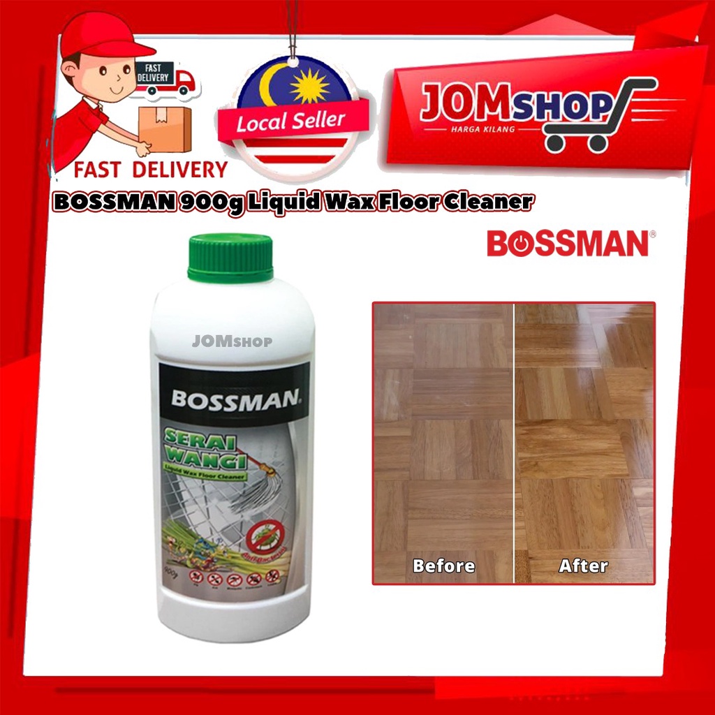 BOSSMAN Serai Wangi Liquid Wax Floor Cleaner (900g) Anti-Bacterial Anti ...