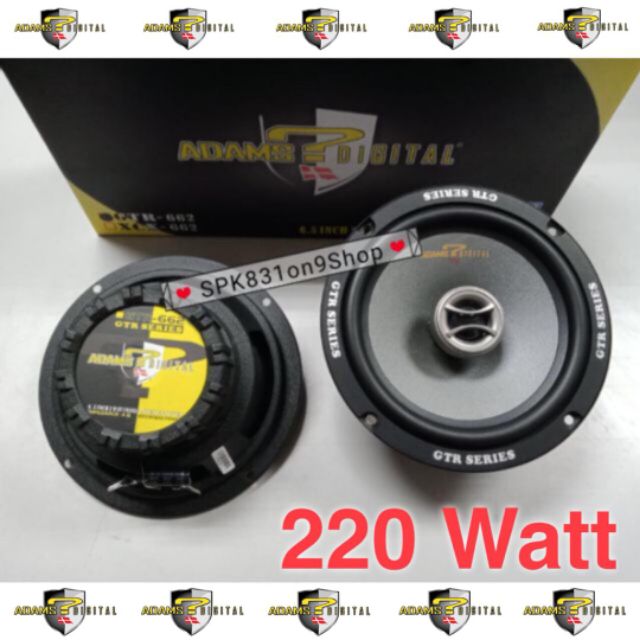 Adams Digital GTR Series 6.5" 2-Way Coaxial Car Speaker (220W) | Shopee ...