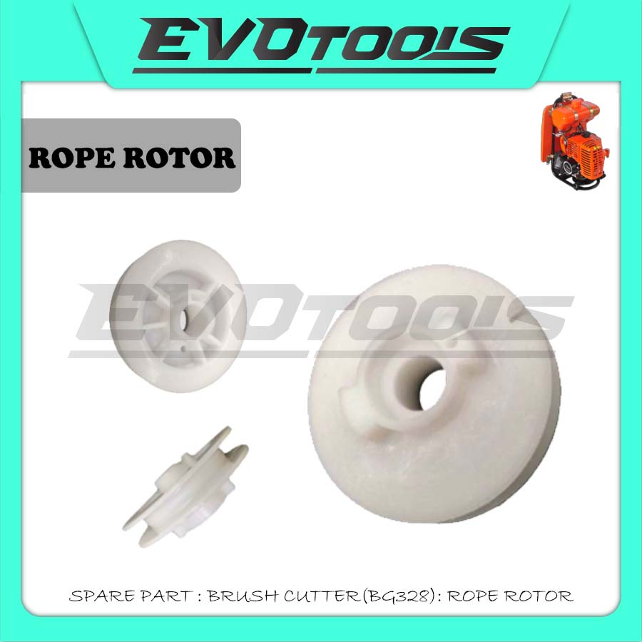 SPARE PART(BG328) : ROPE ROTOR MESIN RUMPUT/BRUSH CUTTER STARTER PULLEY ...