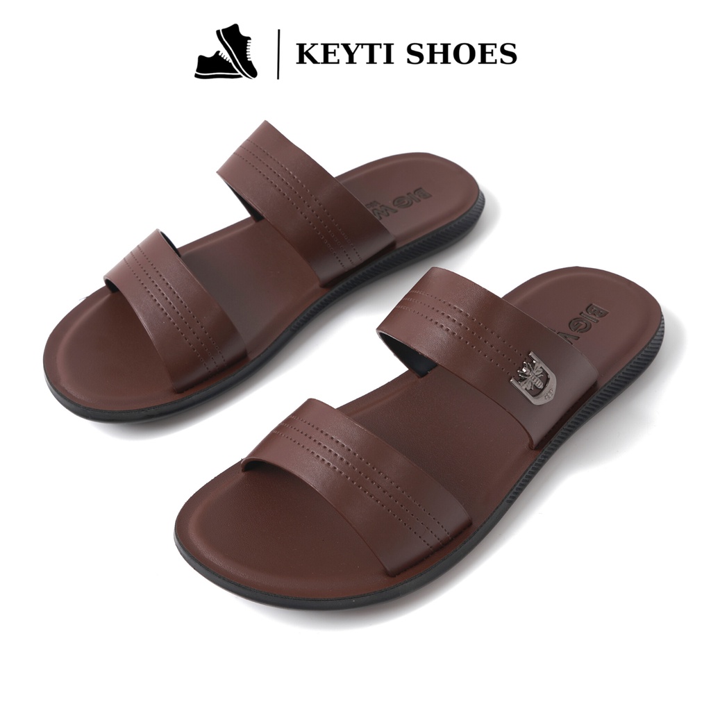 High-class Men'S Leather Sandals, Monolithic Molded Rubber Sole, Super ...