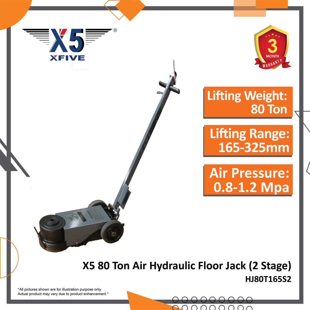 X5 80 TON AIR HYDRAULIC FLOOR JACK (2 STAGE) (SILVER) | Shopee Malaysia