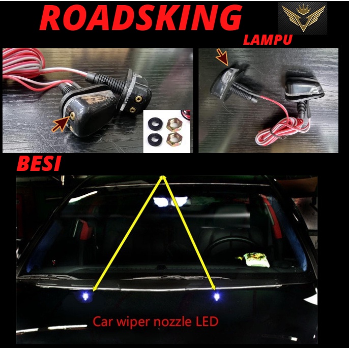 UNIVERSAL CAR WASHER WIPER LIGHT LED MYVI ALZA VIVA WIRA ISWARA WAJA ...
