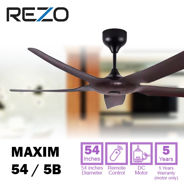REZO MAXIM 54 inch CEILING FAN (DC MOTOR 12SPEED SUPER POWER AIR FLOW ...