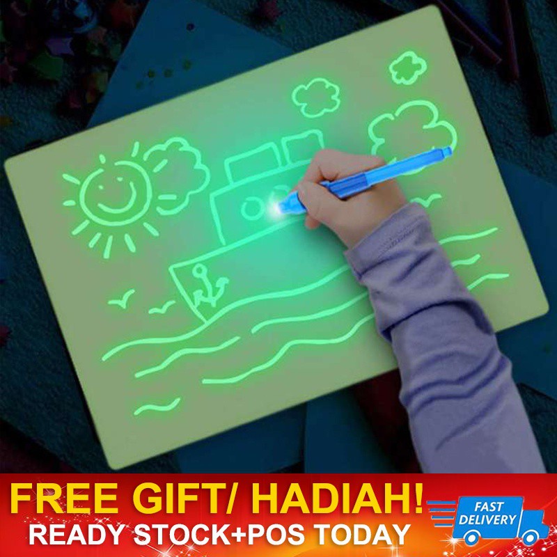 Draw With Light Fun Children's Luminous Magic Drawing Board Graffiti ...