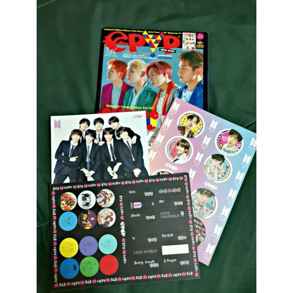 seventeen poster and btob poster with bts sticker 4in1 poster, pocket ...