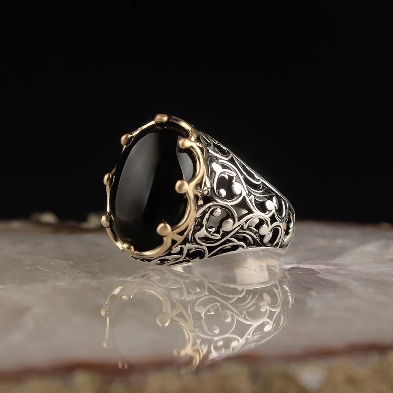 ROVSKI Fashion Korean Ready Stock Jewelry Cincin Lelaki Silver 925 and ...