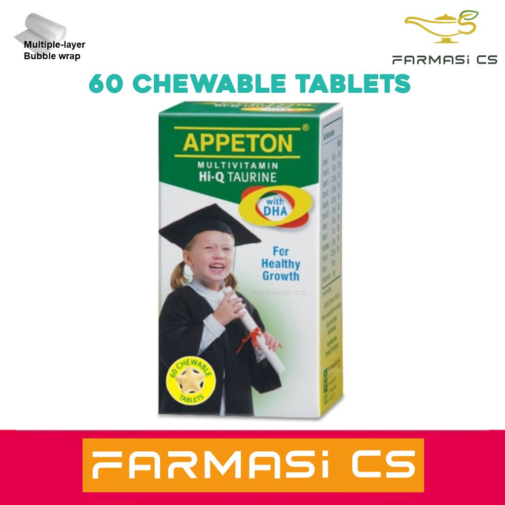 Appeton Multivitamin Hi-Q Taurine with DHA 60 Tablets EXP:10/2026 [ Hi ...