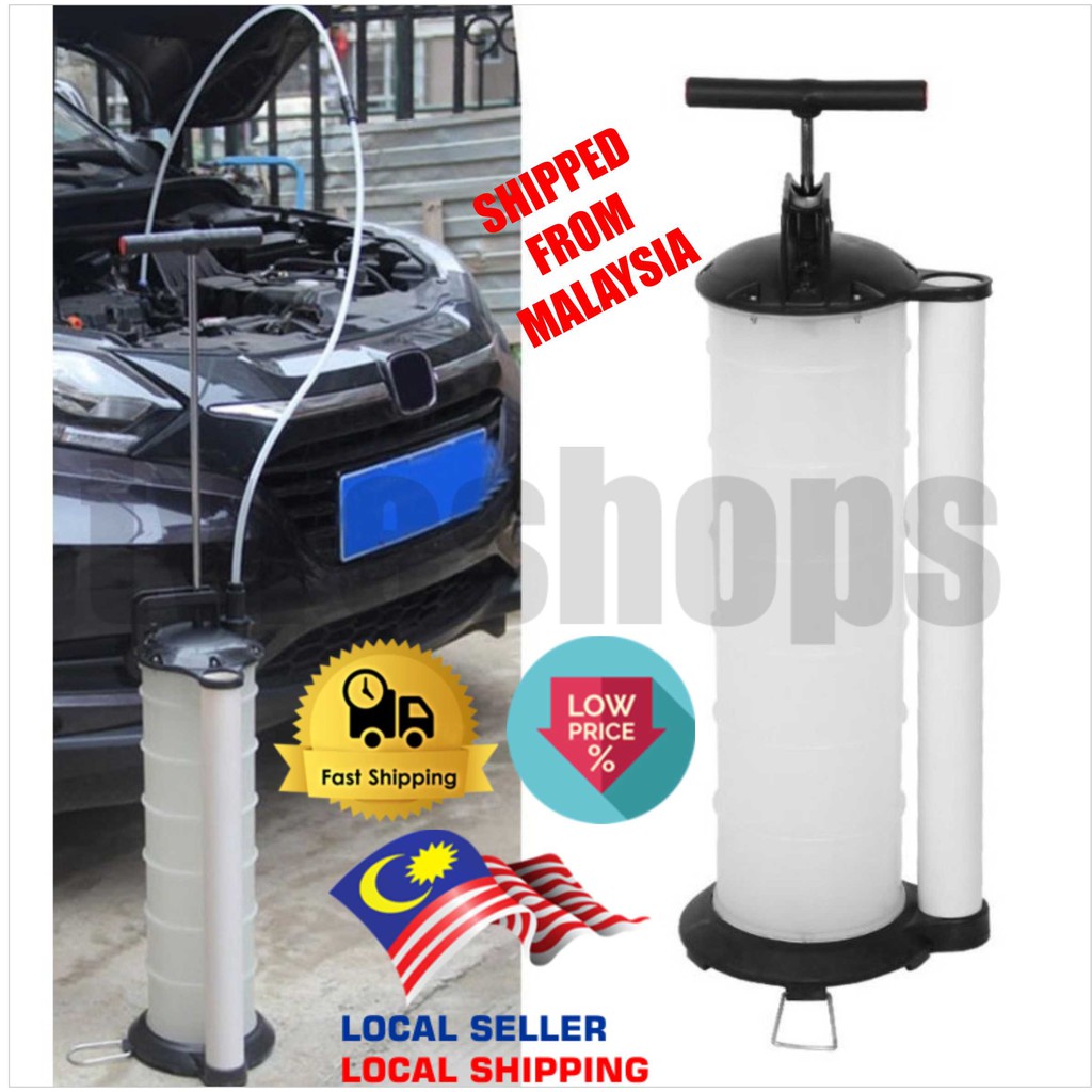 7L Engine Oil Fuel Extractor Pump Manual Suction Vacuum Petrol Fluid Transfer | Shopee Malaysia