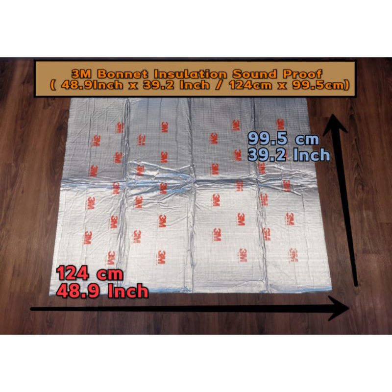 3M Metallic Engine Heat Shield Bonnet Insulation Hood Mat Cover Sound ...