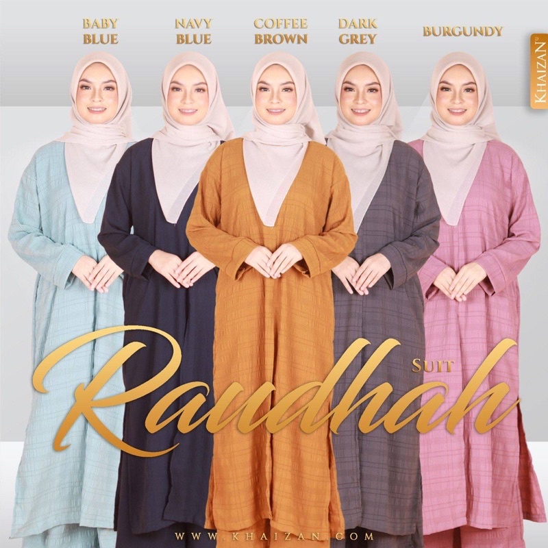 🔥 READY STOCK 🔥 NEW ARRIVAL 🔥 SUIT RAUDHAH BAJU SET MUSLIMAH (KHAIZAN ...