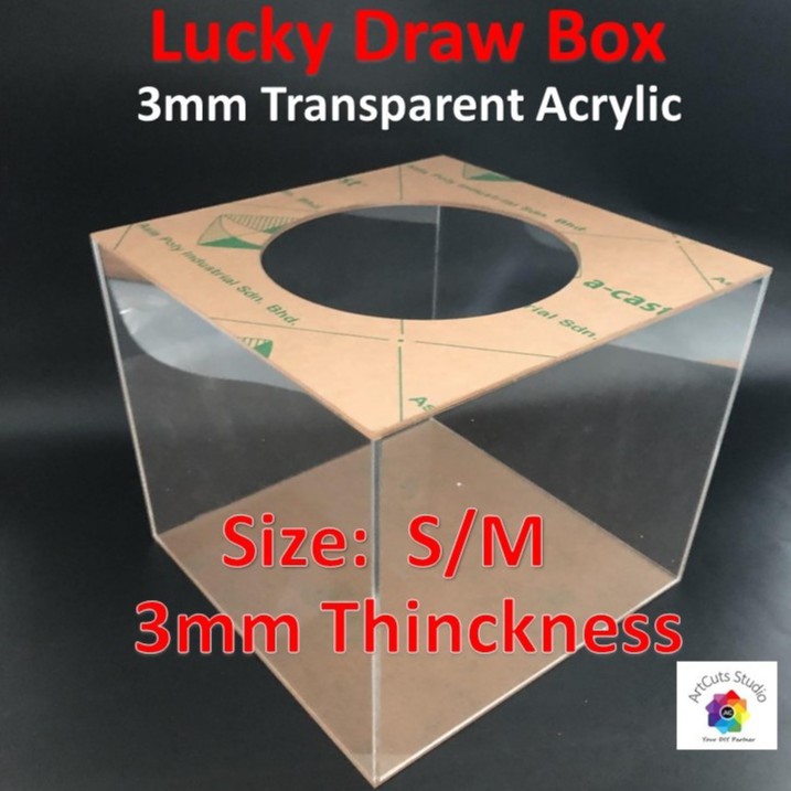 *READY-MADE*Lucky Draw Box-Transparent Acrylic- M size | Shopee Malaysia