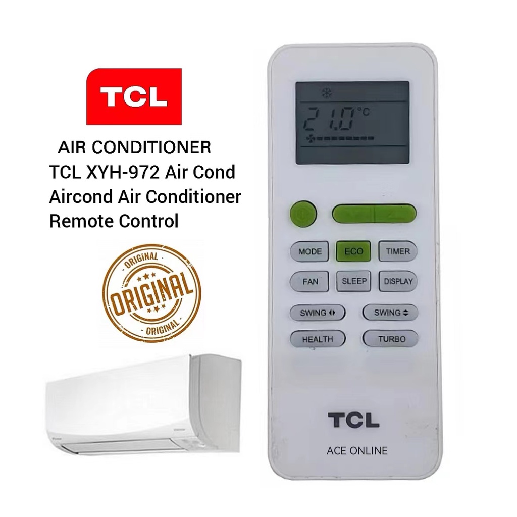 Original TCL Air Cond Aircond Air Conditioner Remote ( XYH-972 ...