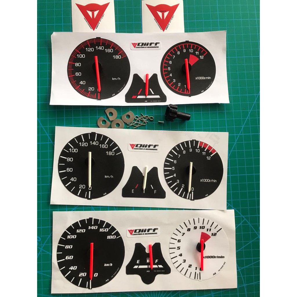 SET COMBO 5 IN 1 (STICKER + JARUM METER + TAPAK METER + KNOB + CLIP ...