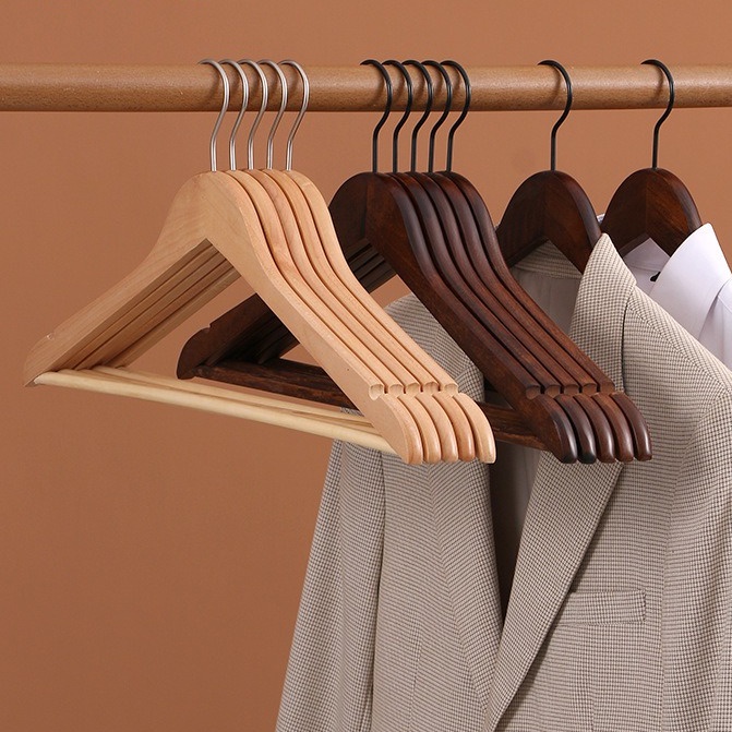 10pcs Wooden Hanger Kayu Hanger Baju Penyangkut Baju Hanger Kayu ...