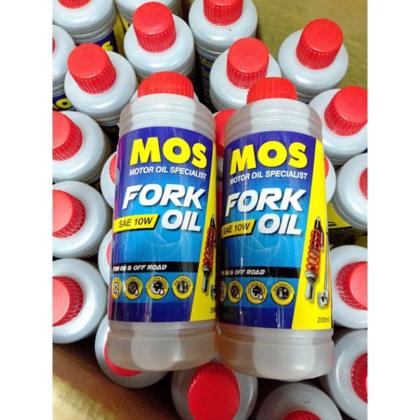 100% BRAND MOS FORK OIL MOTORCYCLE MINYAK FORK MOTORSIKAL 200ML SAE 10W ...