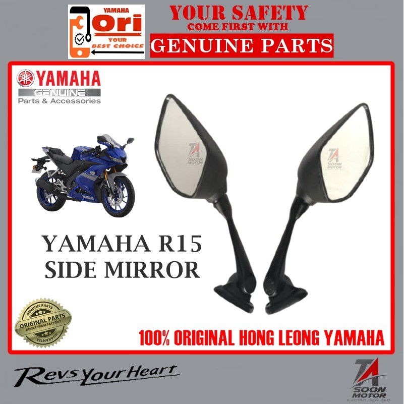 YAMAHA R15 R15M REAR VIEW ORIGINAL / MOTORCYCLE SIDE MIRROR / CERMIN ...