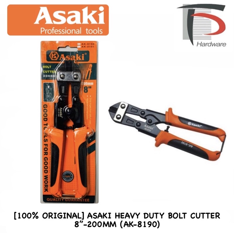 [100% ORIGINAL] ASAKI HEAVY DUTY BOLT CUTTER 8”-200MM (AK-8190 ...