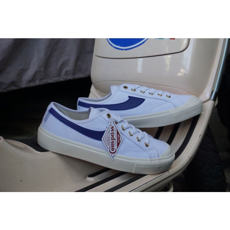 Compass Gazelle Low/High White Blue Shoes (100% Original) | Shopee Malaysia