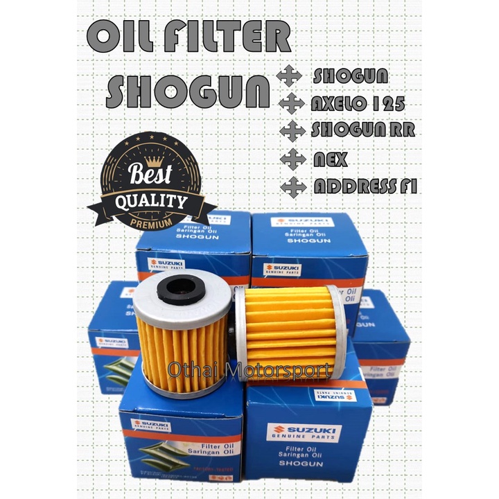 Oil Filter Shogun - Suzuki Shogun RR / Axelo 125 Oil Filter / Address ...