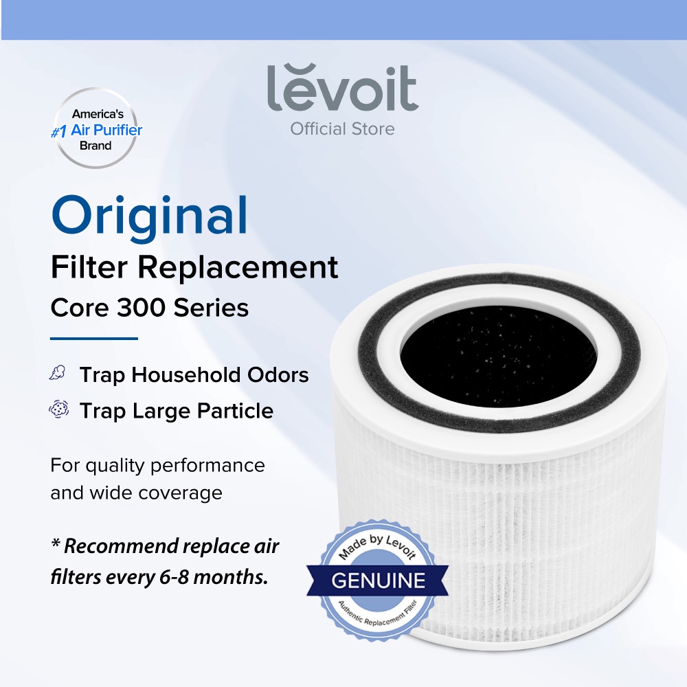 Levoit Core True HEPA 3-Stage Replacement Filter for Air Purifier Core ...