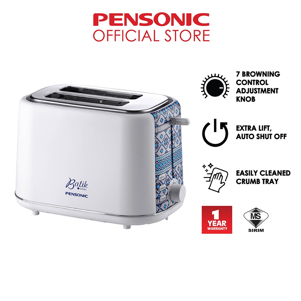 Pensonic Batik Series 2 Slices Toaster with sover | Pemanggang Roti 2 ...