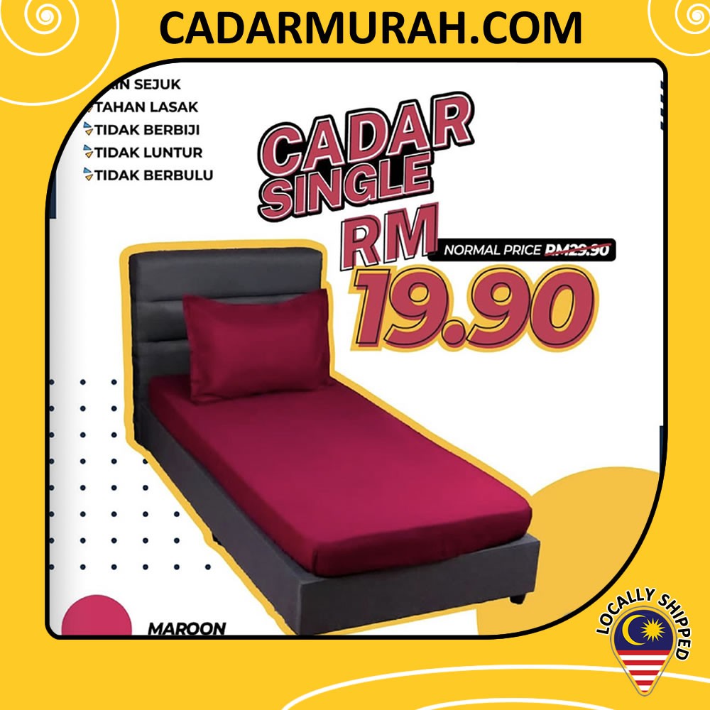 🔥Cadar Single Asrama 🔥Maroon | Shopee Malaysia