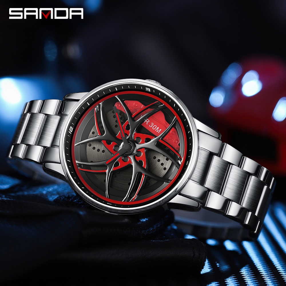SANDA Cool Wheel Design Personality Fashion Watch Luxury Men's Charm ...