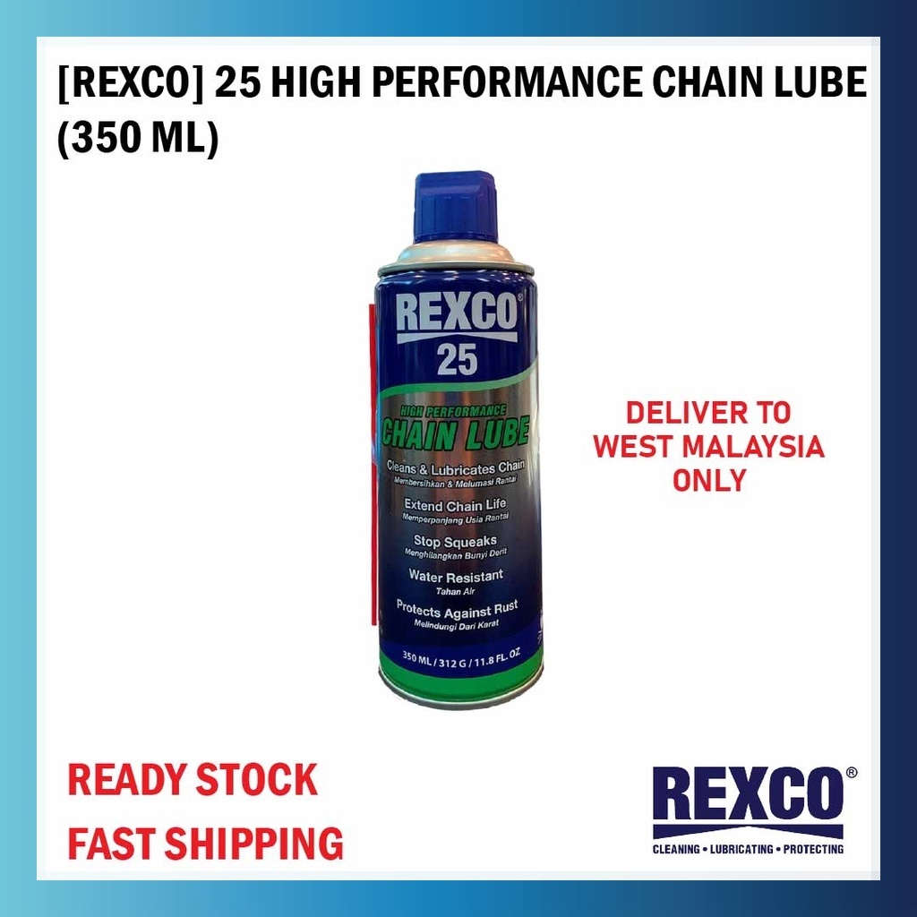 REXCO 25 HIGH PERFORMANCE CHAIN LUBE PELUMAS RANTAI 120/350ML | Shopee ...
