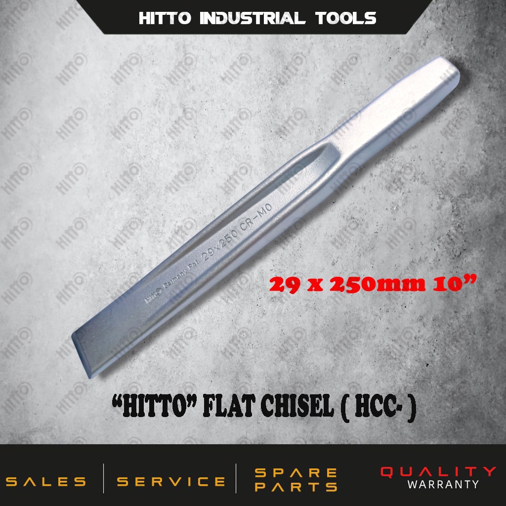 [ Hitto ] Cr Mo Steel Ribbed Flat Chisel Cold Chisel Screw Chisel