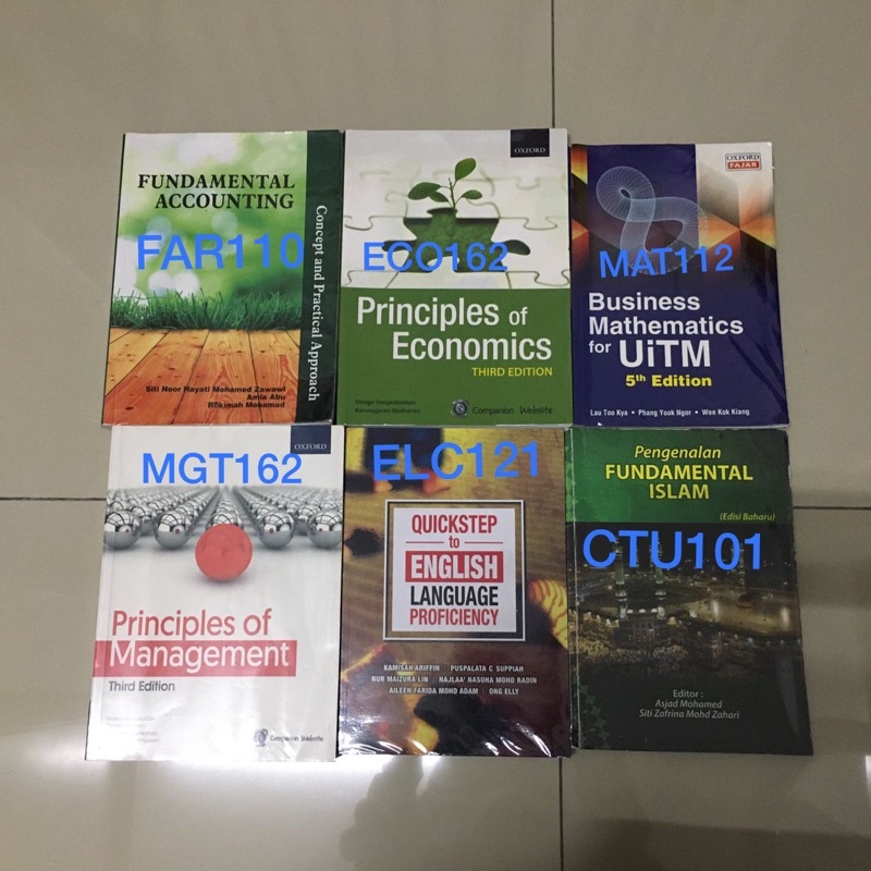 UITM TEXTBOOKS [AC110] | Shopee Malaysia