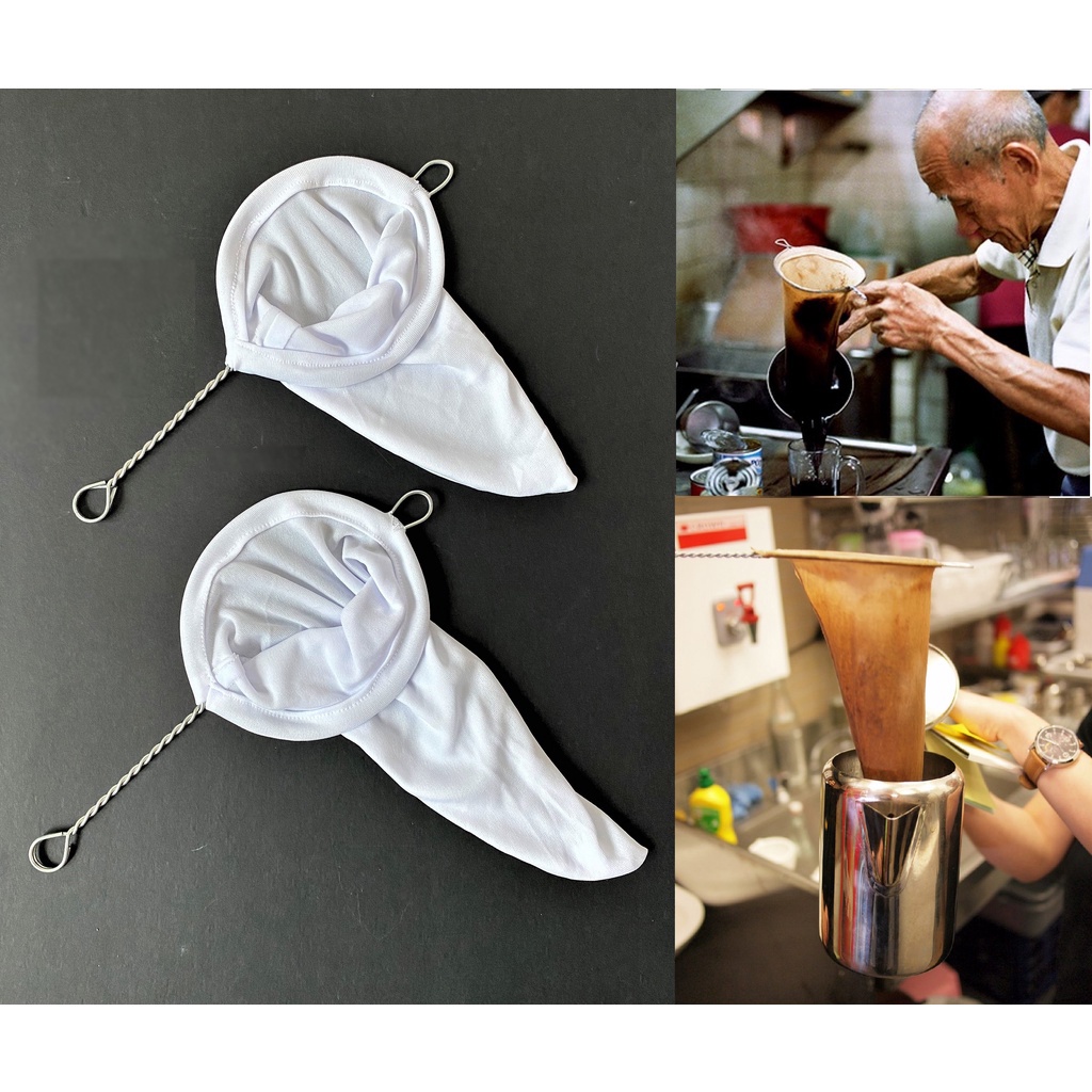 Traditional Cotton Coffee Tea Filter Penapis Kopi Teh Kain Santan Soya ...