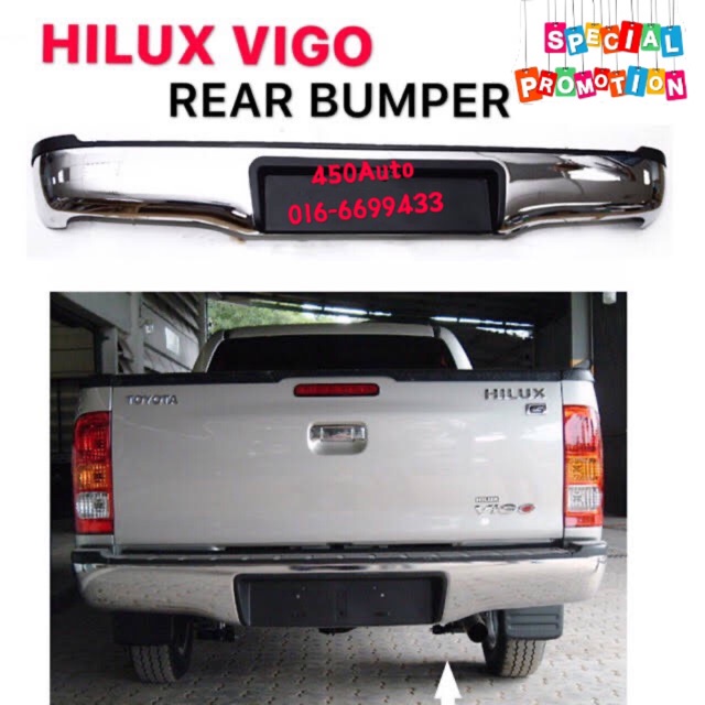 TOYOTA HILUX VIGO 2005 (05-14) 4DOOR VNT REAR BUMPER CHROME (S) // WITH ...