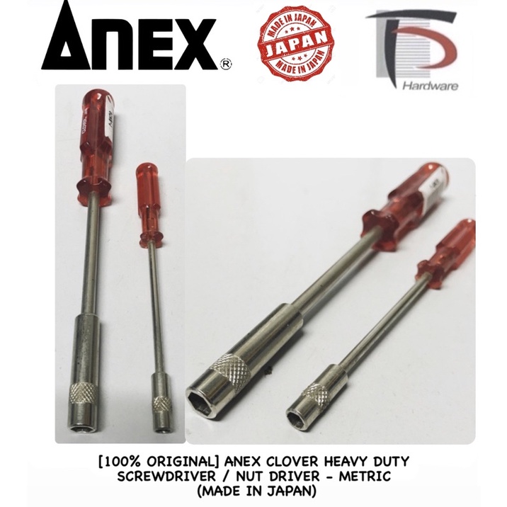 [100% ORIGINAL] ANEX CLOVER HEAVY DUTY SCREWDRIVER / NUT DRIVER ...
